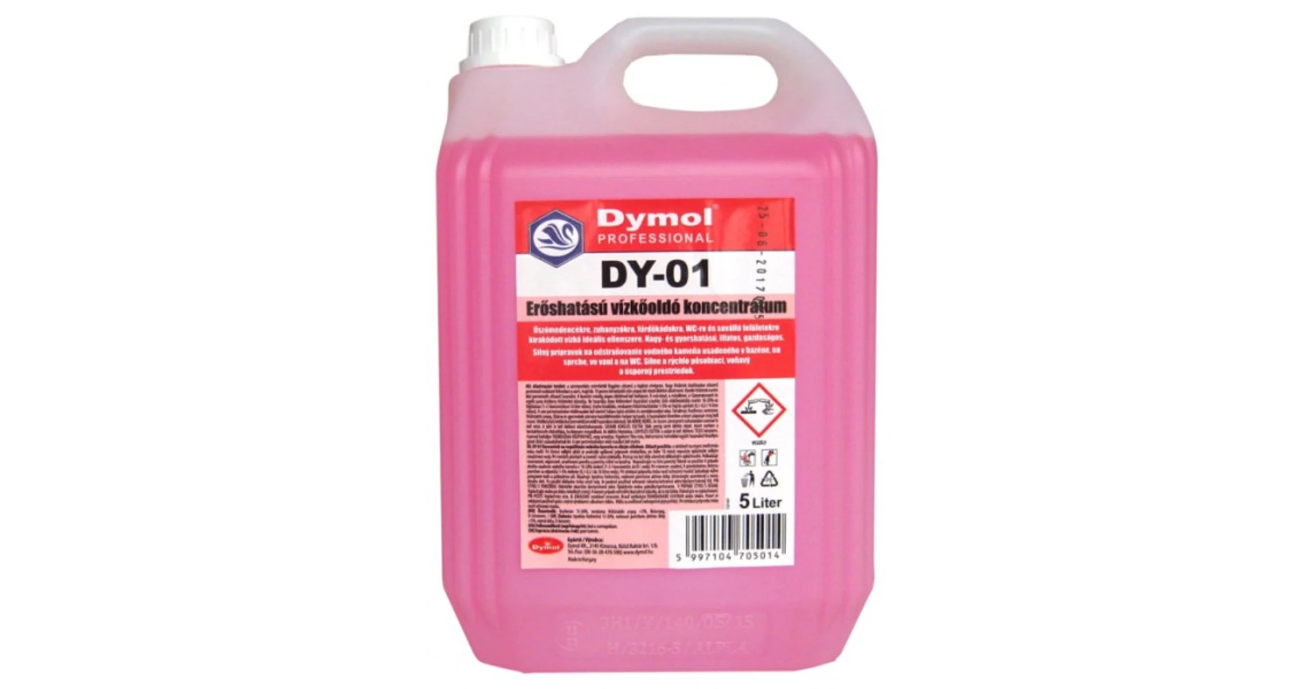 Dymol Professional DY-01 Erőshatású vízkőoldó koncentrátum 5 liter ...
