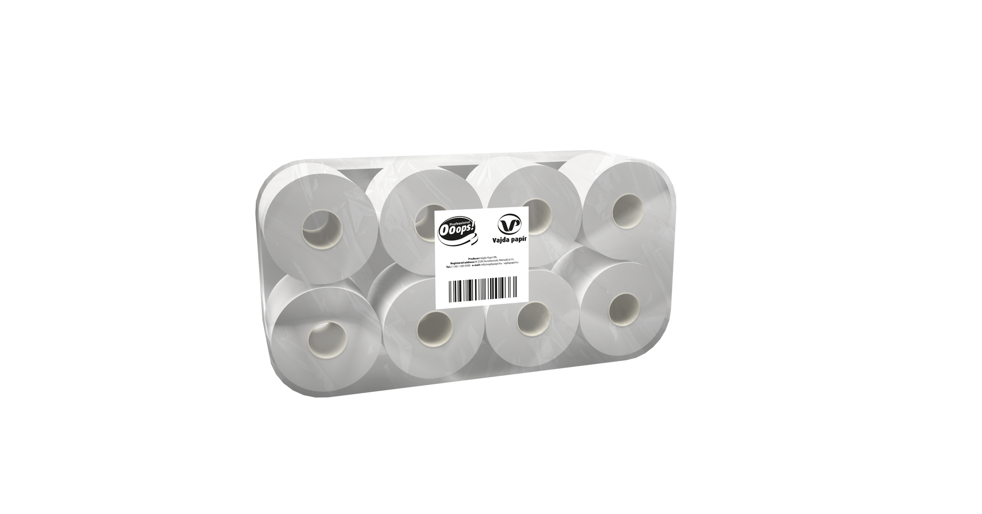 Ooops! Professional toalettpapír 8 tekercs 3 réteg hófehér 250 lap ...